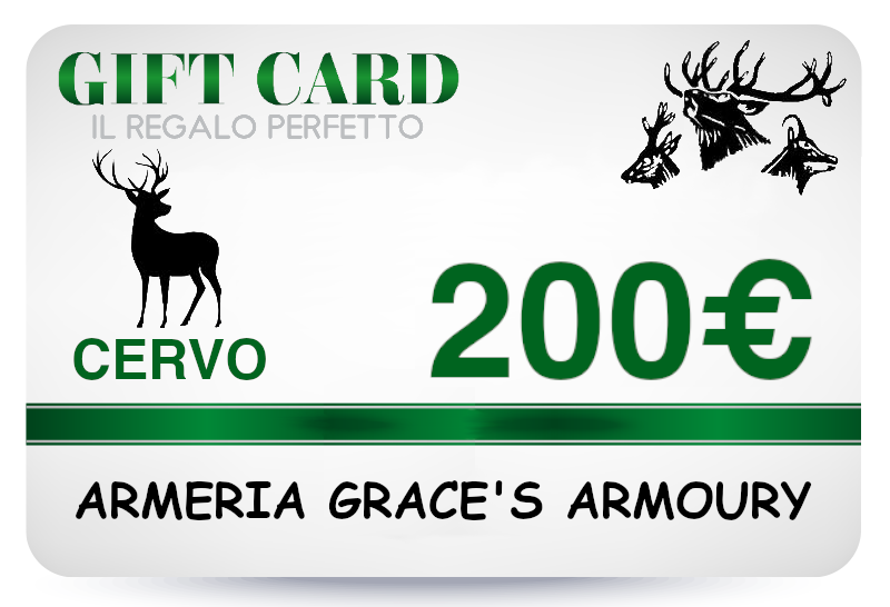 GIFT CARD 200€ CERVO – Grace's Armoury Vendita Armi Munizioni ...